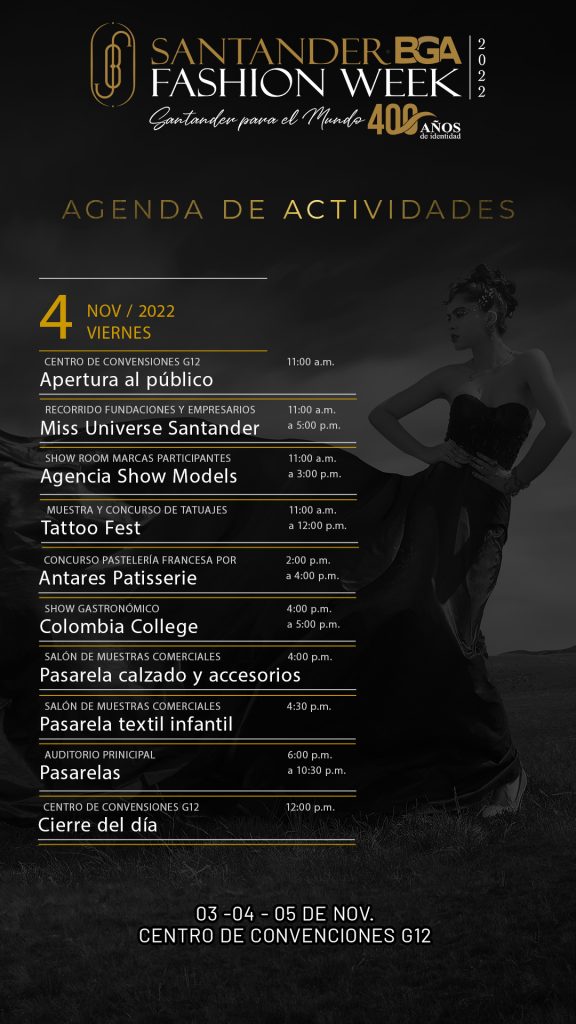 Conozca aquí la programación del Santander Fashion Week: